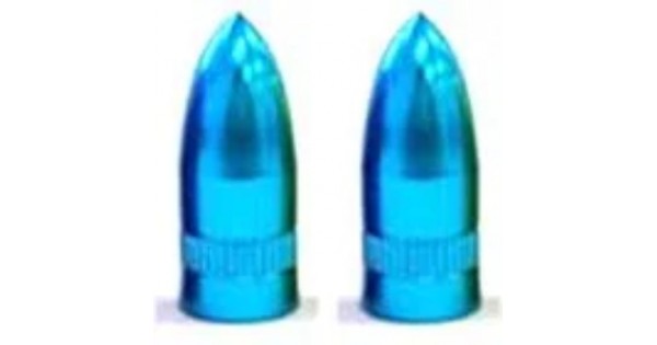 Blue Missile Valve Caps | Old School BMX Components