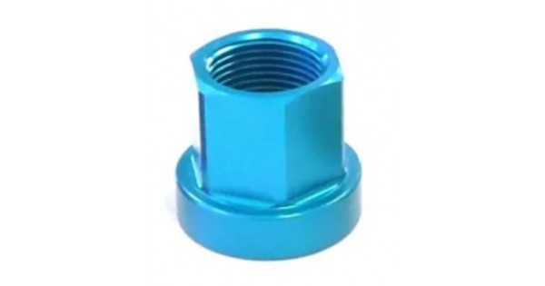 Buy Blue Alloy Hub Axle Nut M14 Flange – BMX Parts