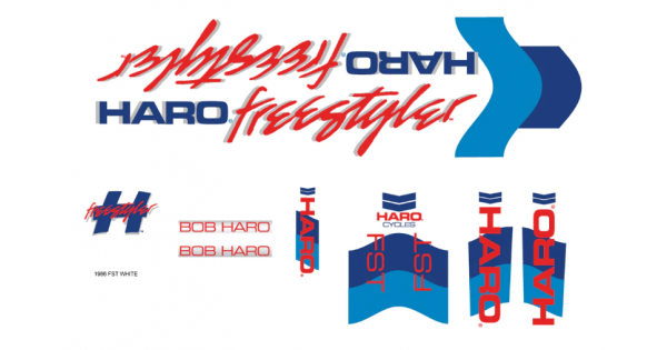 Haro 1986 FST White Decals – Classic BMX Decal Design